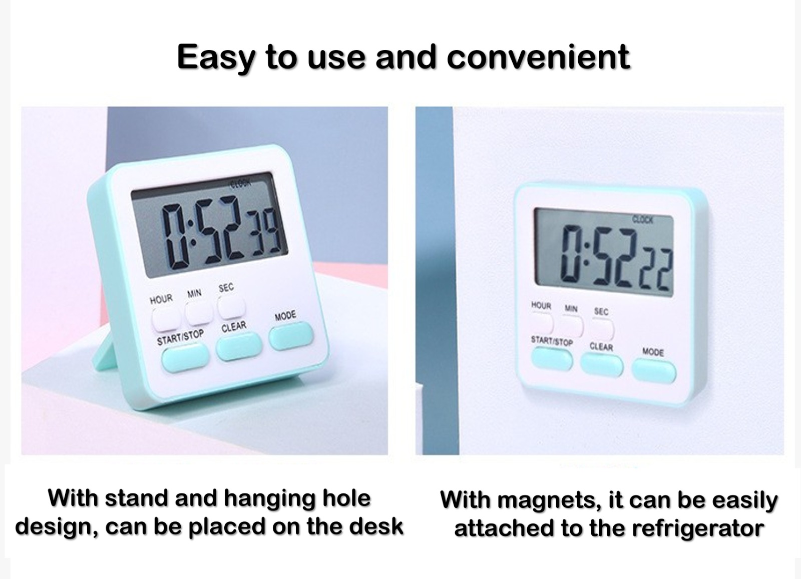 🇲🇾 Ready stock Multifunction Digital Kitchen Timer Magnetic Alarm Clock ...