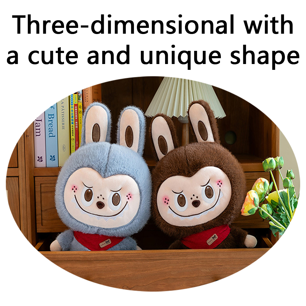 LABUBU Soft Doll Big Cartoon Complete Plush Skin Bear Trendy Stuffed ...