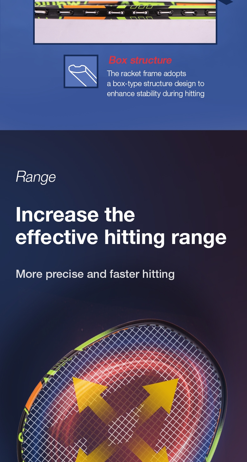 Agnite Raket bulu tangkis Badminton Racket Carbon Aluminum 2U Single ...