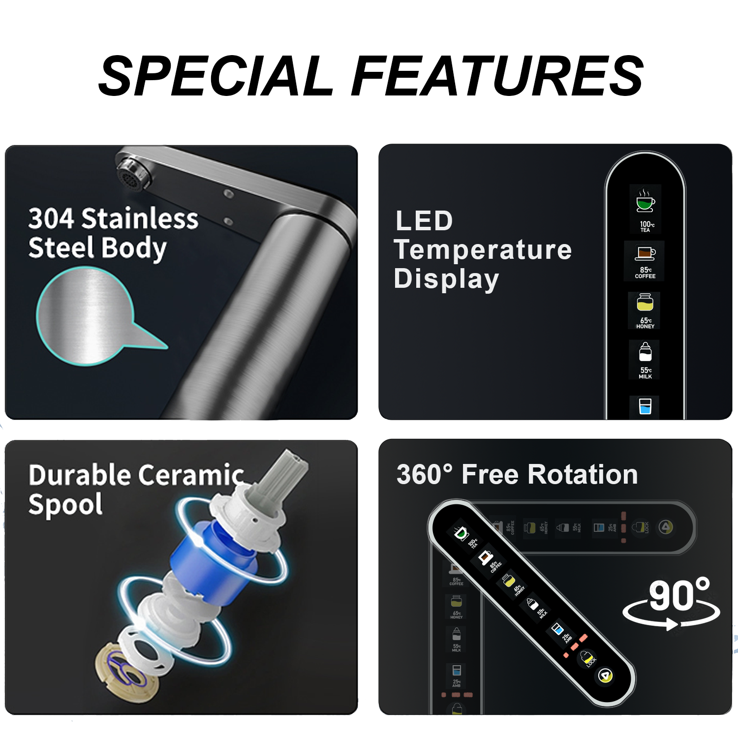 I-TECH Instant Hot Smart Tap Water Purifier Countertop Undersink ...