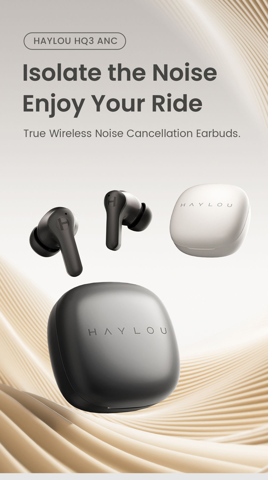 HAYLOU HQ3 AI Noise Cancellation BT5.4 Earbuds 4-Mic ENC For Calls ...