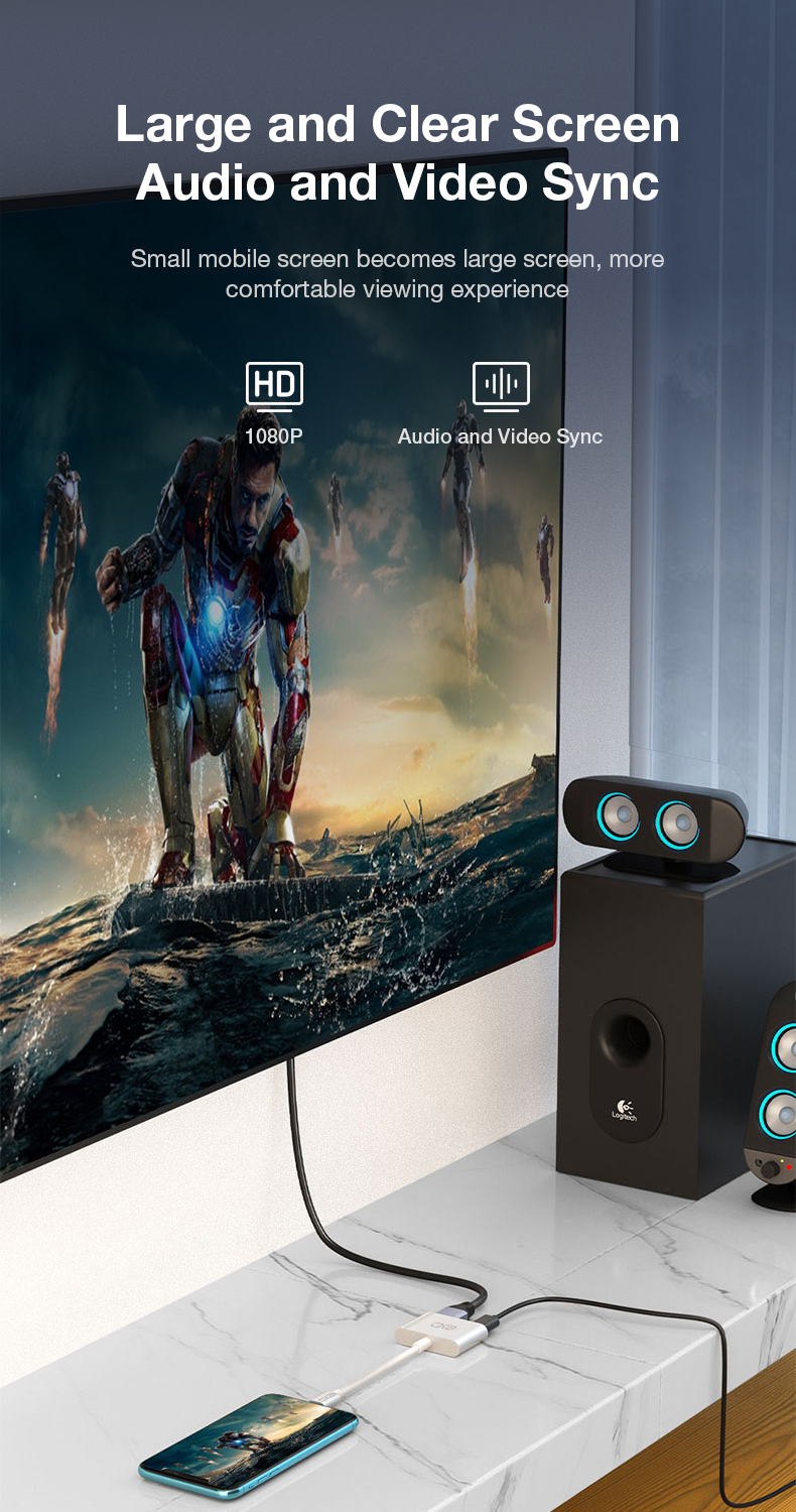 EYD L to HDMI TV Adapter Plug and Play HD02PM | Shopee Malaysia