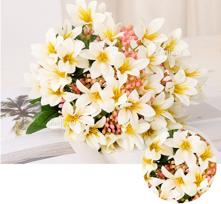 (18FLOWERS) CONCUBINE LILY Artificial Fake Flower Bouquet Living Room ...