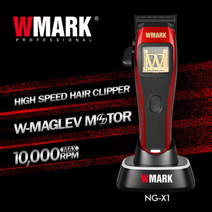 Wmark NG-x1 Professional Hair Clippers 10000RPM 9V Motor with Charge ...