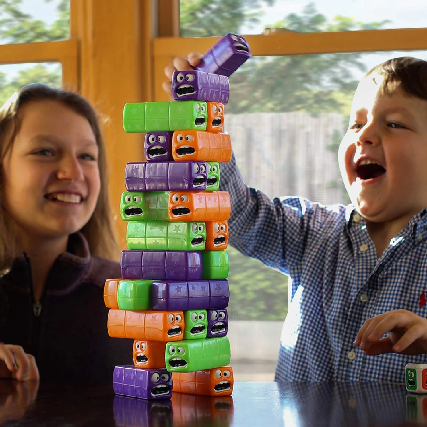 Jenga Wobbly Worms Tower Balancing Game Blocks Game Tower Permainan ...