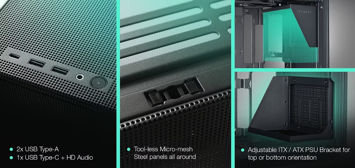 Tecware Fusion 2 Air ITX/M-ATX PC Case - Black | Shopee Malaysia