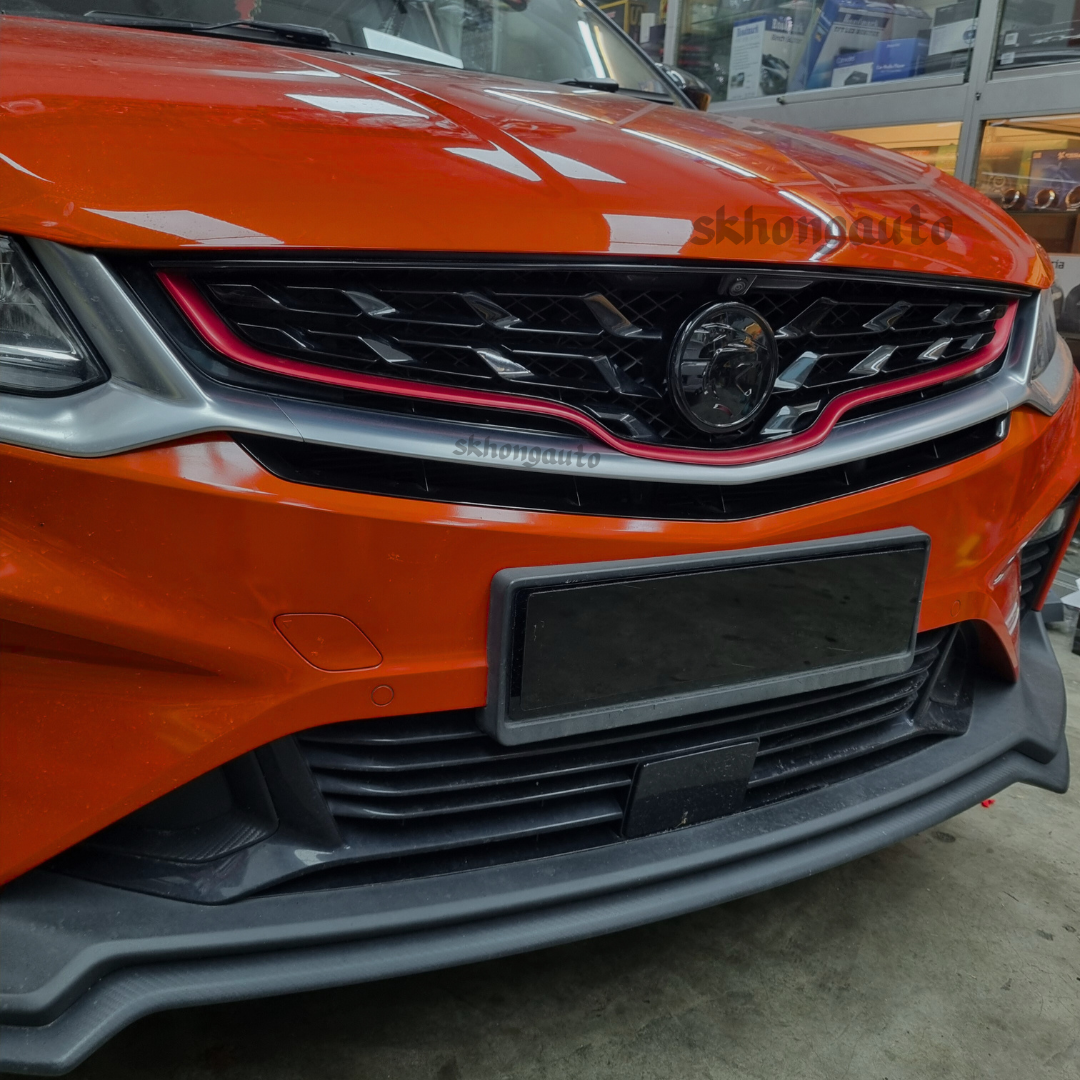 proton x50 car logo emblem red forged carbon fiber glossy black pnp ...