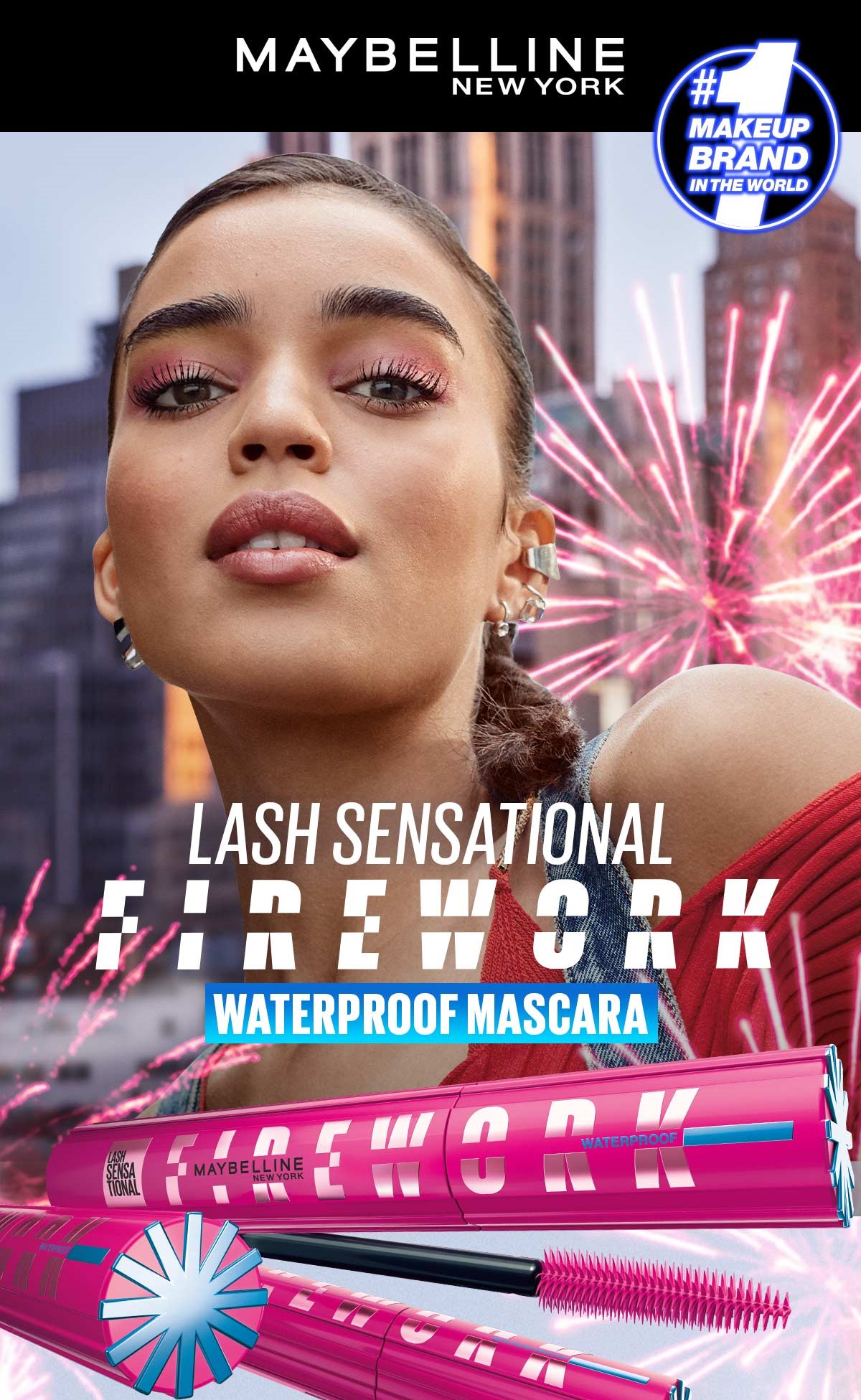 Maybelline Lash Sensational Firework Waterproof Mascara - Black, Full ...