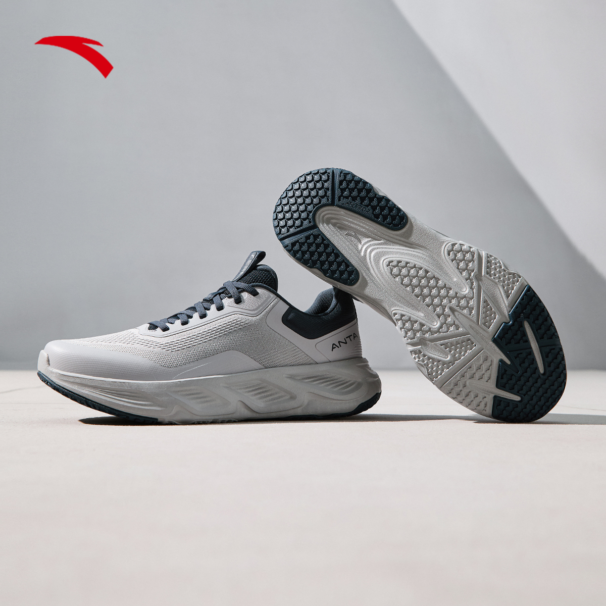 ANTA Men EBUFFER Cross Training Shoes 1125A7718-1 -Sejil Grey/Blue-Black (Kasut Sukan Lelaki ...