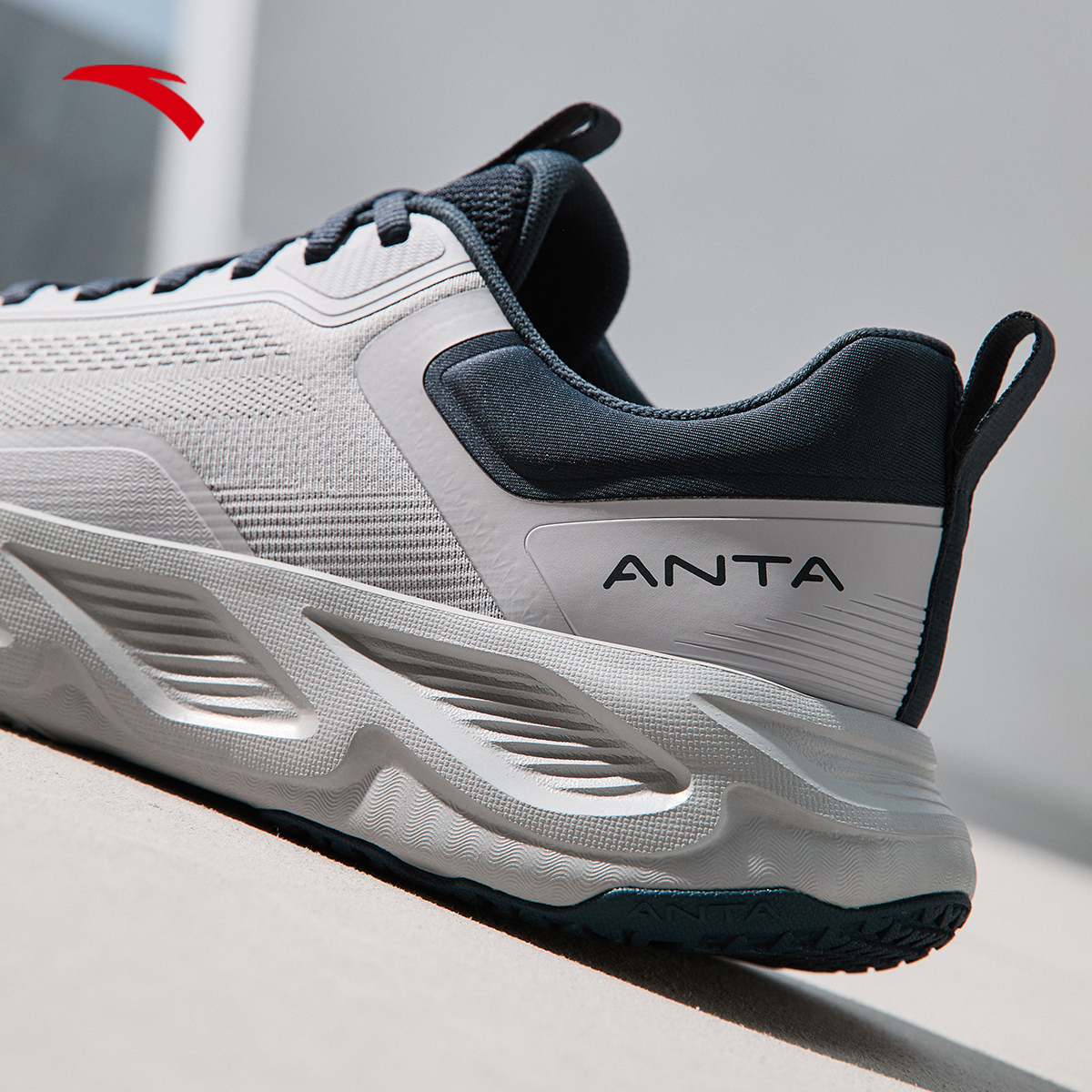 ANTA Men EBUFFER Cross Training Shoes 1125A7718-1 -Sejil Grey/Blue-Black (Kasut Sukan Lelaki ...