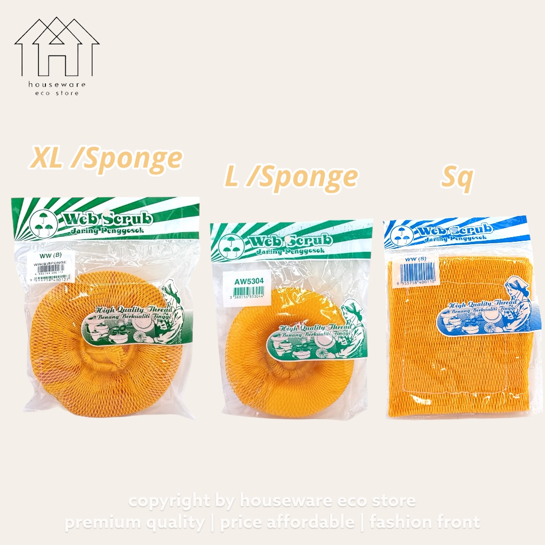 Cleaner Round Washing Net / Fish Net Dish Washing Net / Pencuci Pinggan ...
