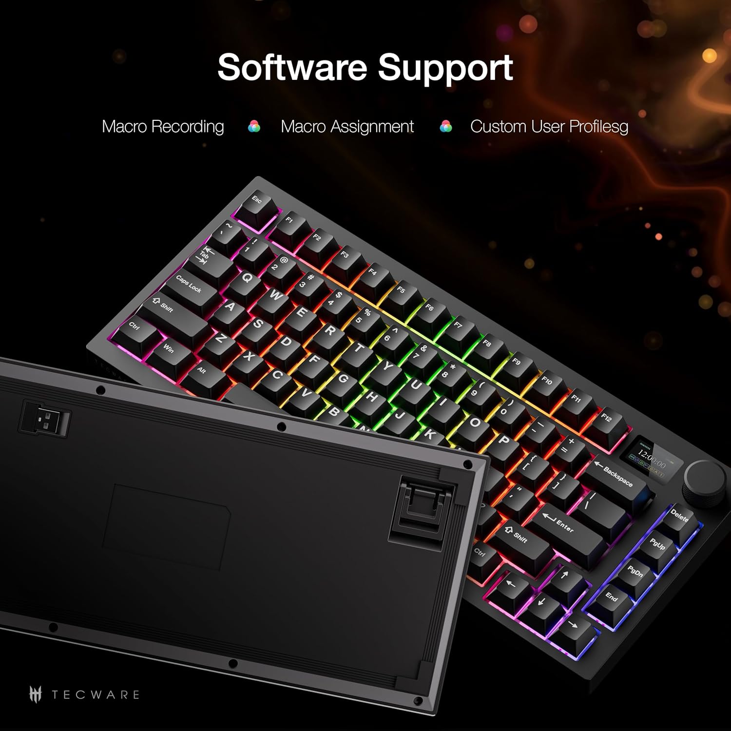 TECWARE Spectre 75% RGB Mechanical Gaming Keyboard with Customizable ...