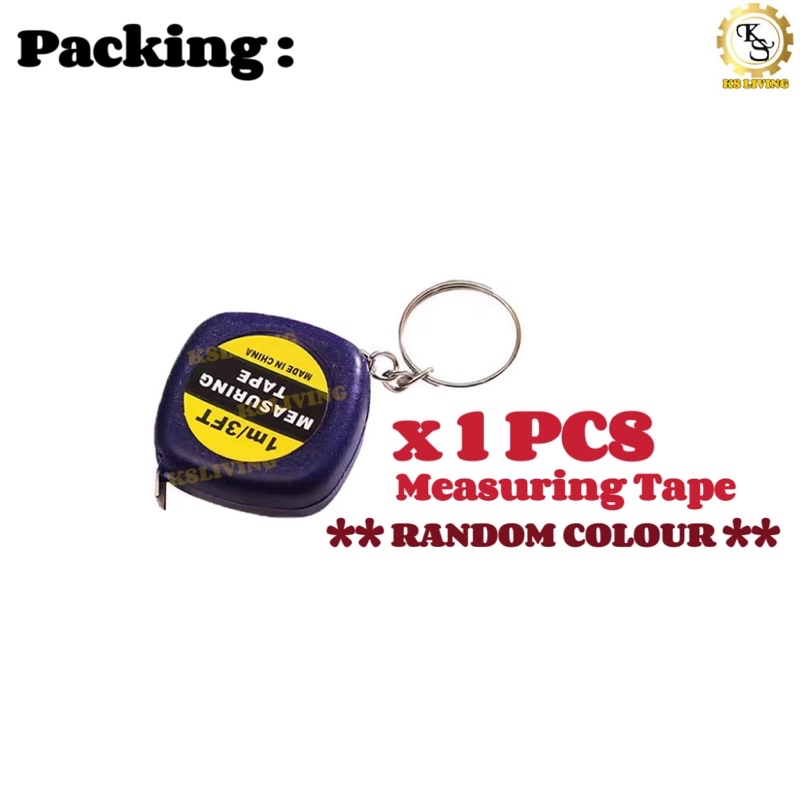 Kim.S Mini Measuring Tape 1M Tali Tape Ukur 1M Measure Tape Measuring ...