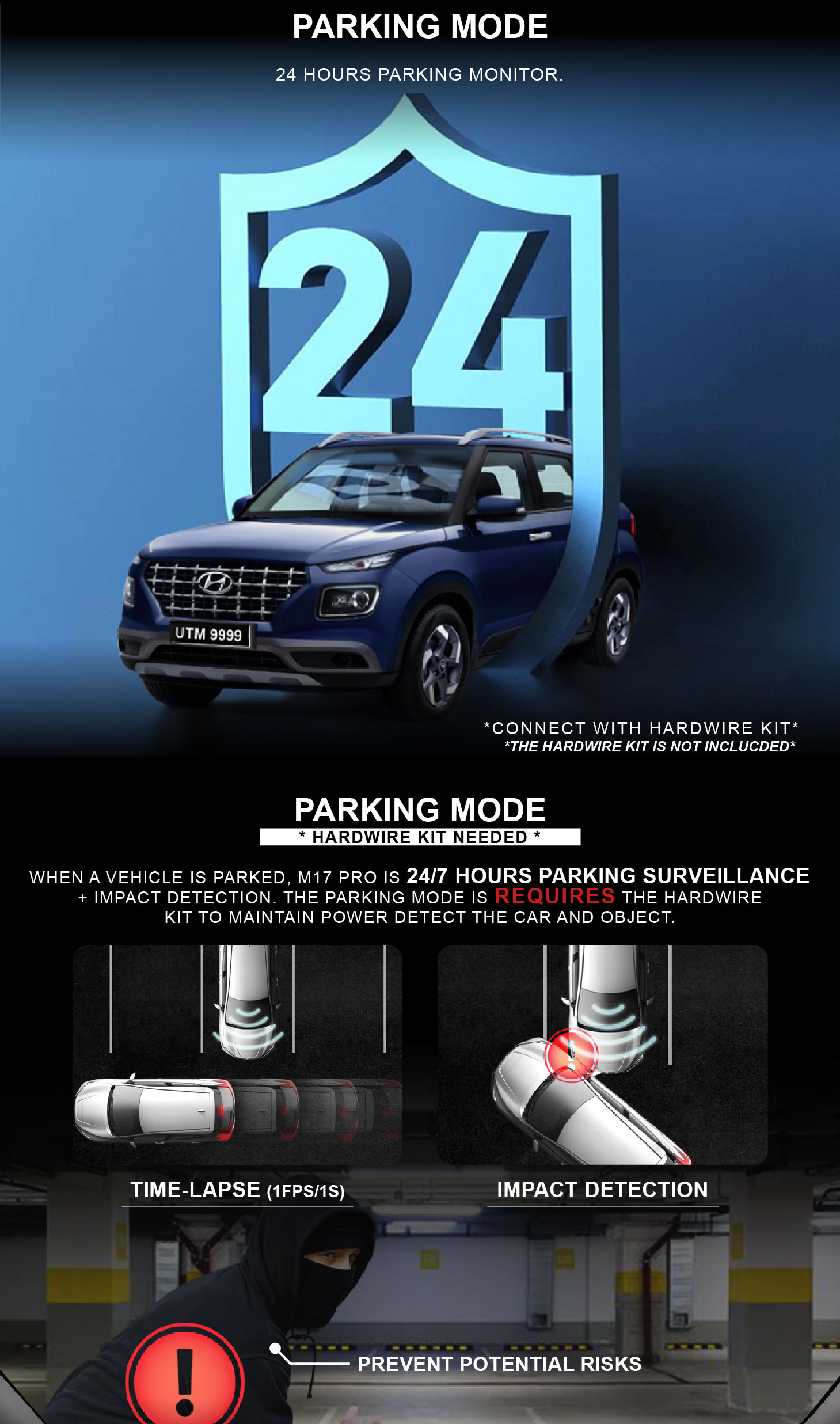 Azdome M17PRO 3K Quad HD+ Dual Channel Front & Rear Dash Cam Night ...