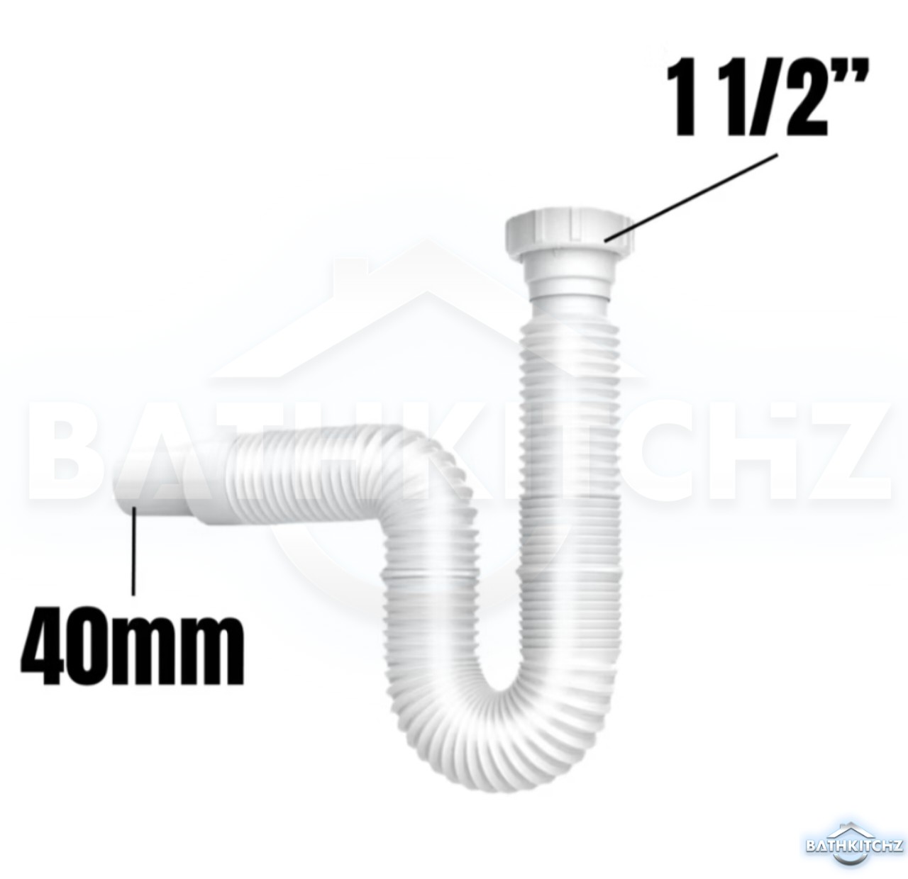 BATHKITCHZ Sink Unitrap Flexible Hose Drainer Pipe Kitchen Sink Waste ...