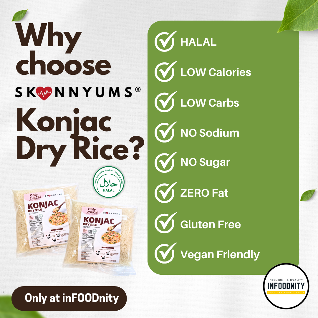 SKINNYUMS KONJAC DRY RICE Beras Konjac Meal Replacement Food Dry Konjac ...