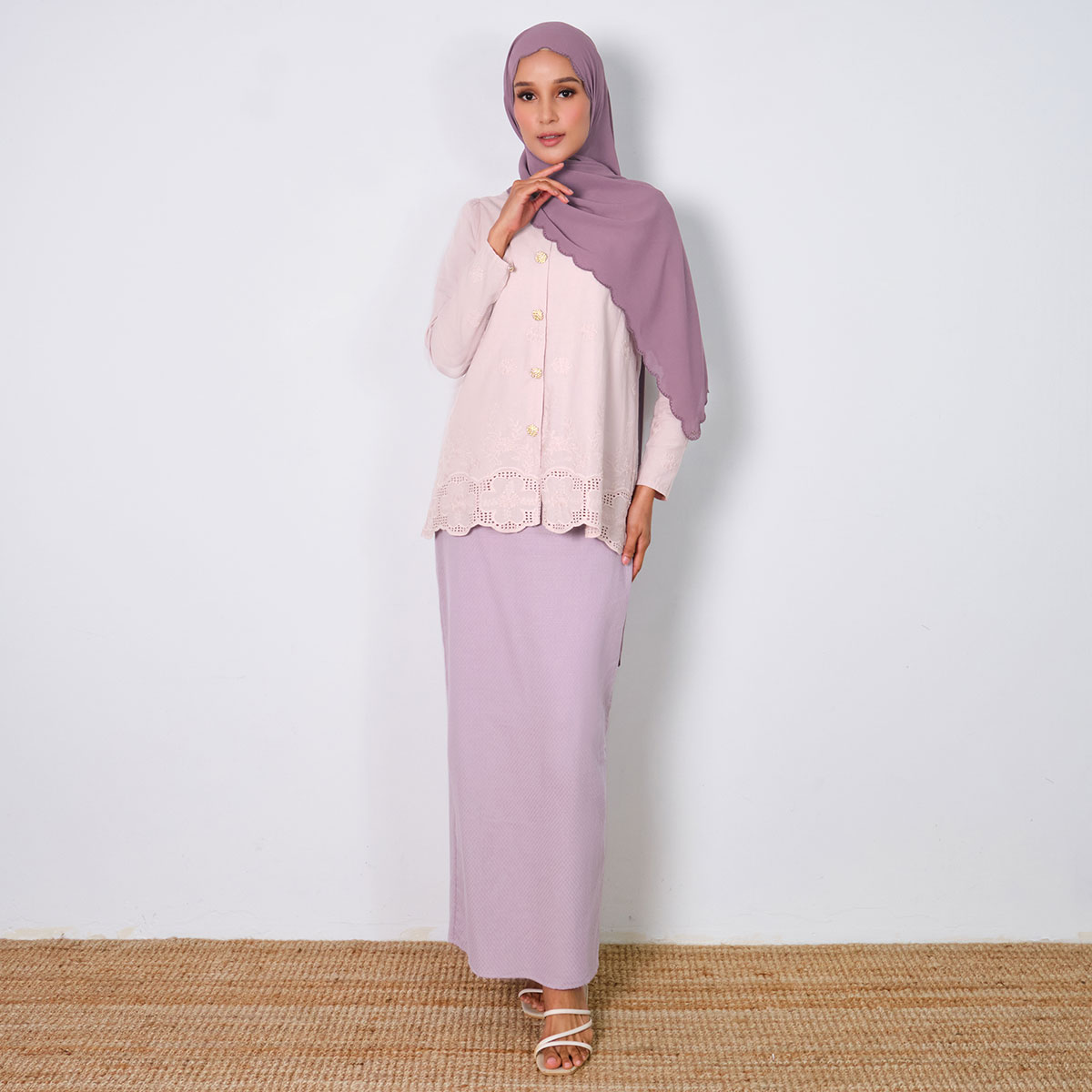 Poplook PREMIUM COTTON Haliza Blouse & Skirt | Shopee Malaysia