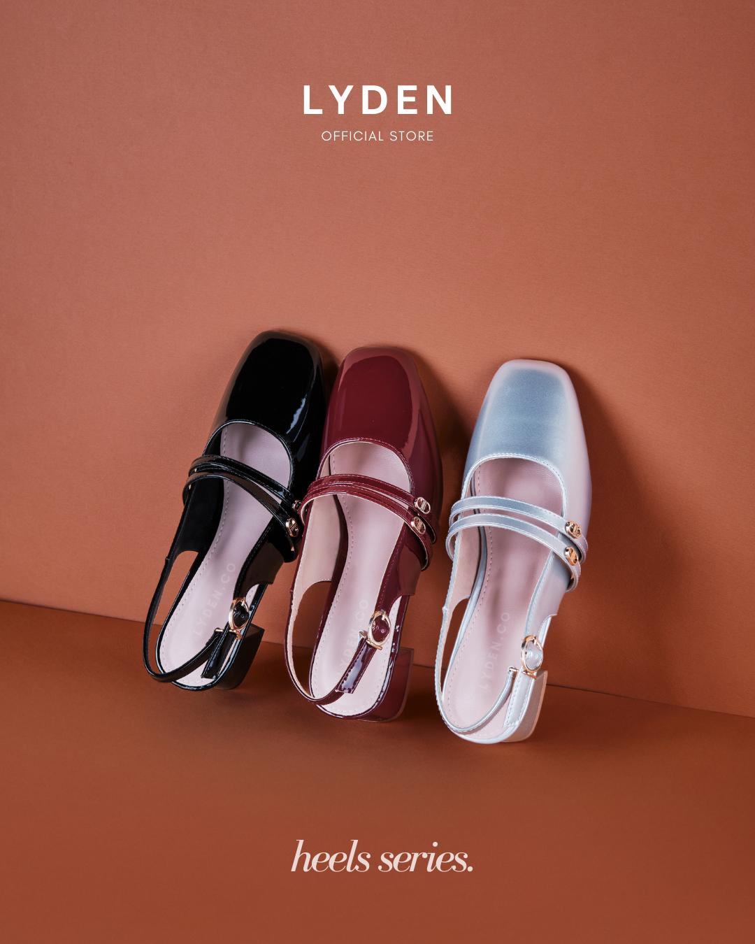 Lyden Mary Jane Glossy series 5cm pump heels - Classic Black//Maroon ...
