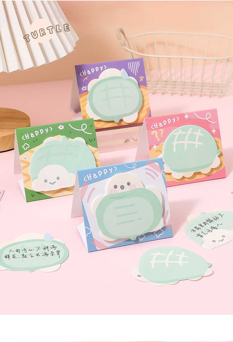 Creative Cute Cartoon Happy Turtle Sticky Notes School Office Use ...