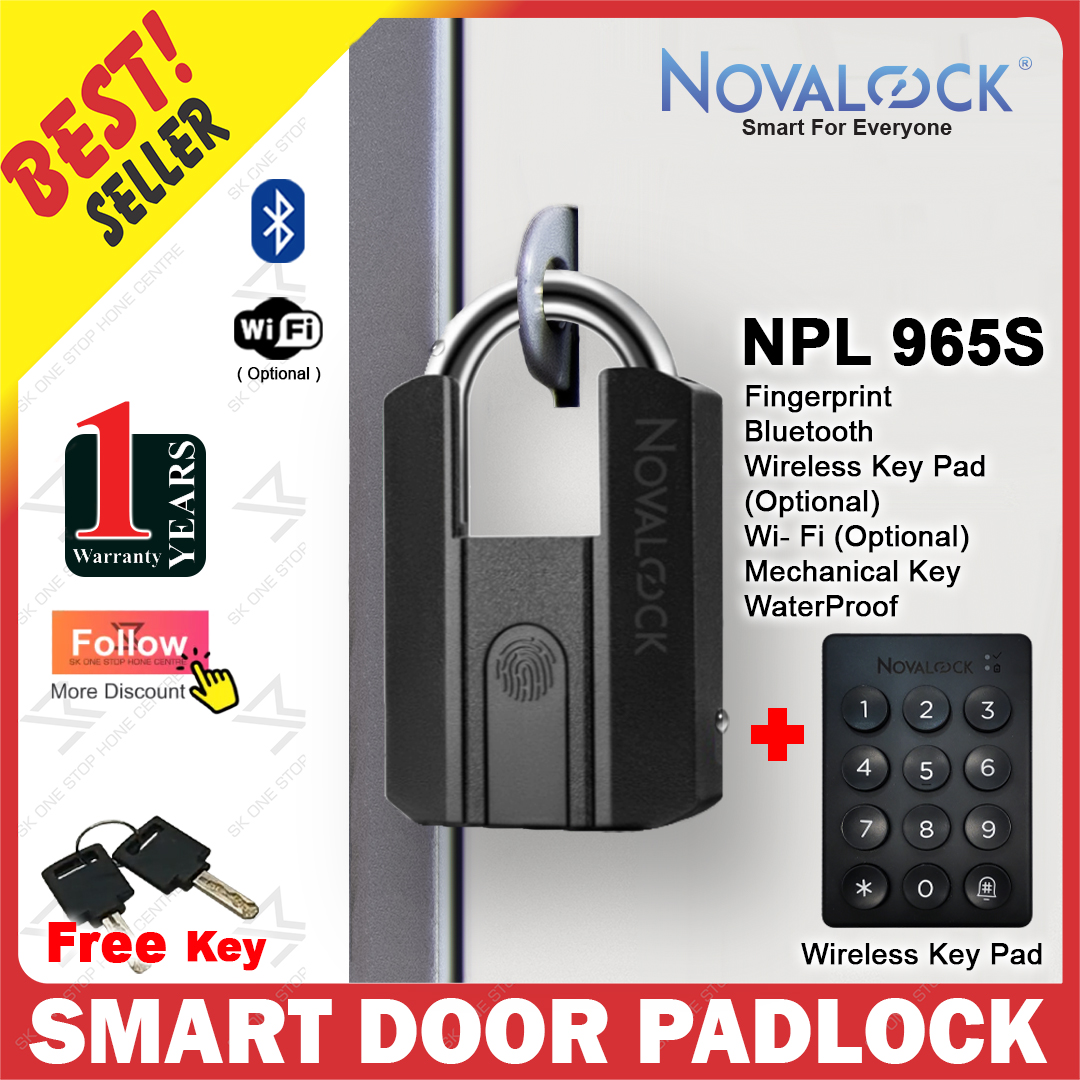 Novalock NPL 965S Digital Smart PadLock with Remote Control Bluetooth Wi-fi optional | Shopee ...