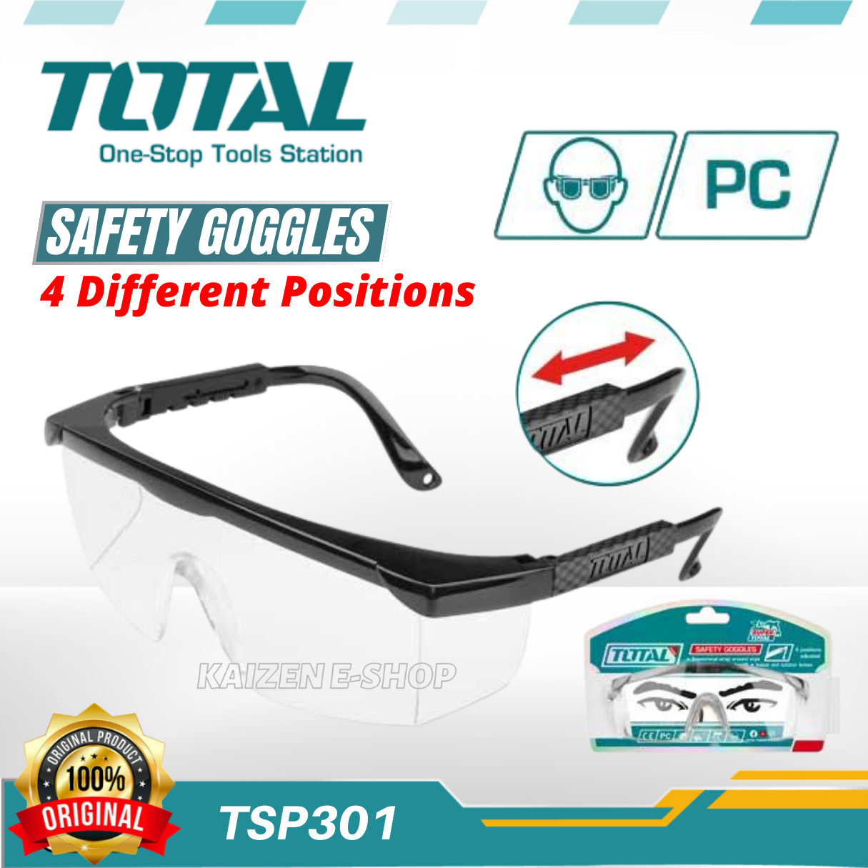 TOTAL TSP301 Safety Goggles | Shopee Malaysia