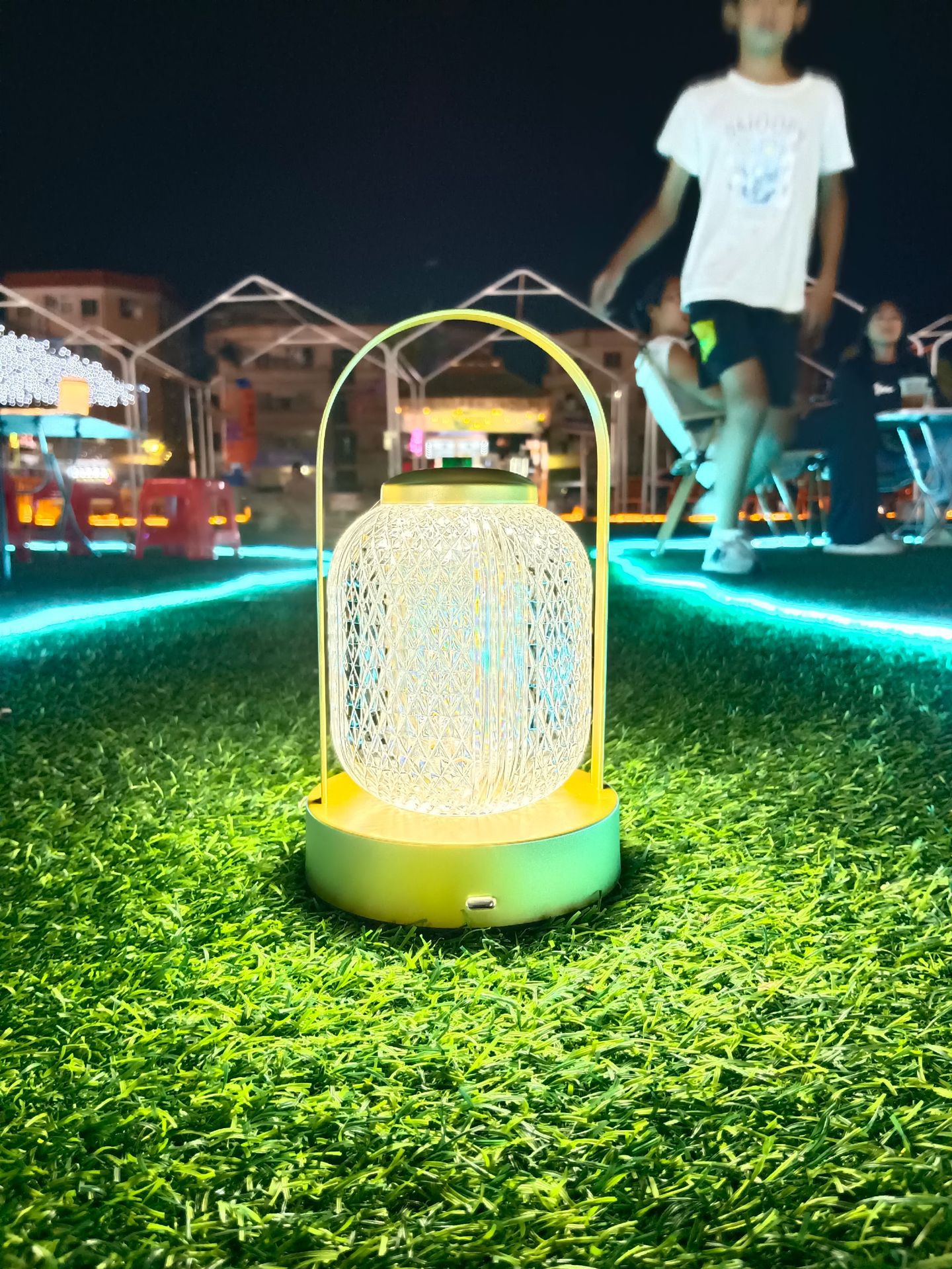 Rechargeable Camping Lamp Touch Adjustable Brightness Table Decor Waterproof Camping Lantern ...