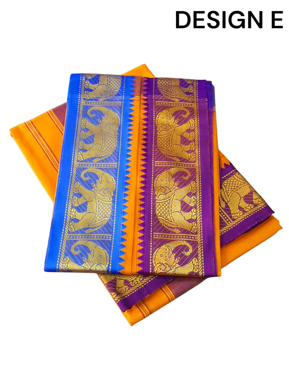 8x4 Abhinav Sathyam Special Color Cotton Veshti/Dhoti with Big Design ...