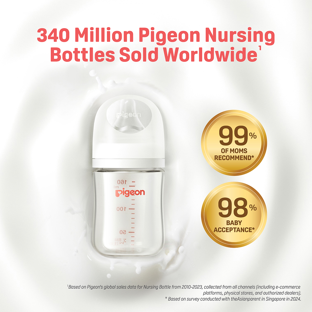 Pigeon SofTouch™ Wide-Neck BPP PP Nursing Bottle 160ml/240ml/330ml | Shopee Malaysia