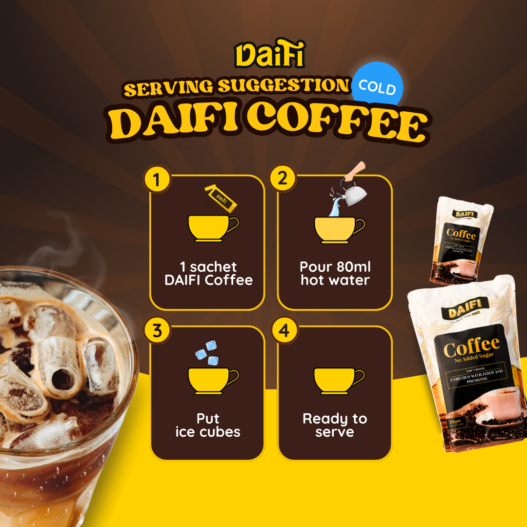 Daifi White Coffee 3 in 1 (Delysh) Kopi Sedap Tanpa Gula Putih Rendah ...