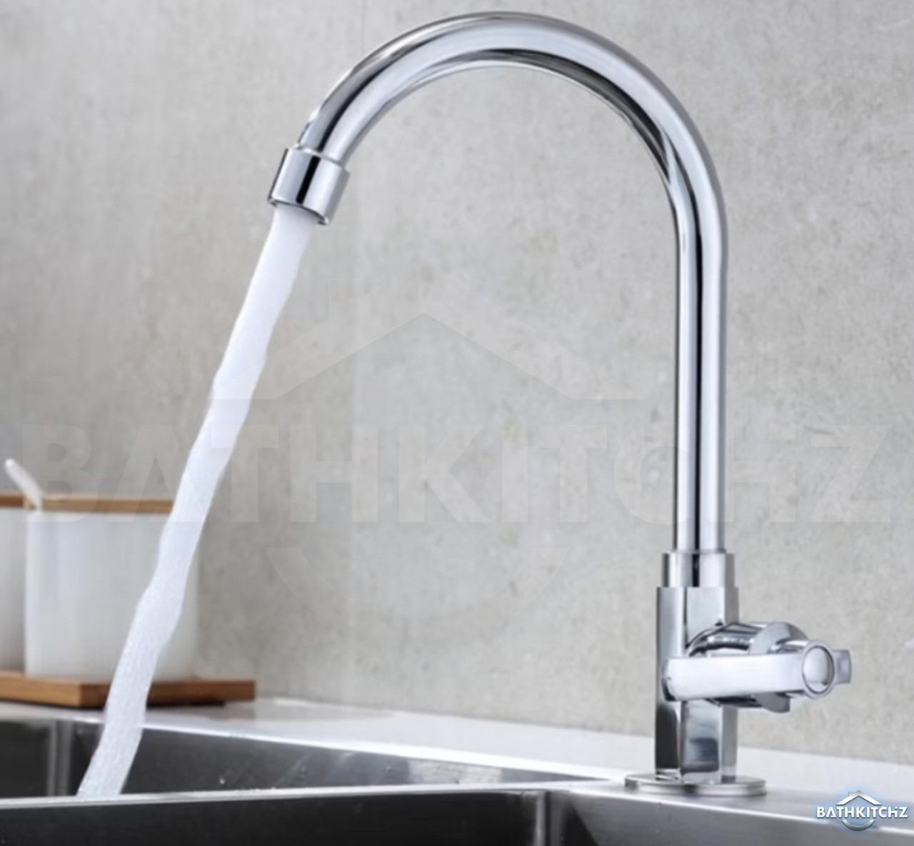 DOE Solid Brass Kitchen Sink Tap Wall Faucet Pillar Mounted Sink Tap ...