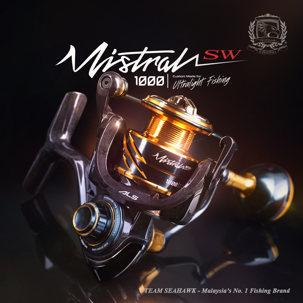 TEAM SEAHAWK MISTRAL 1000 SW LATEST 2025 PREMIUM ULTRALIGHT CASTING ...