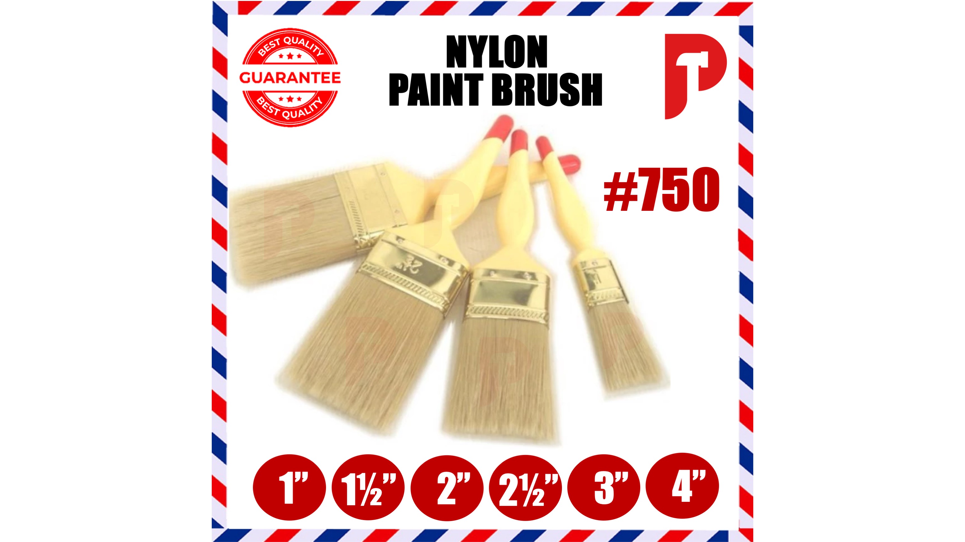 #750 Paint Brush 🔥 Ready Stocks 🔥 With Wooden Handle Berus Cat | Shopee ...