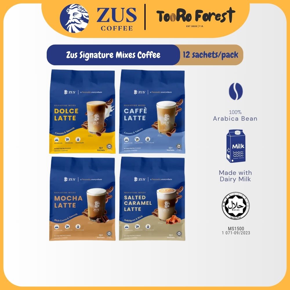 ZUS Signature Mixes Coffee - 12's Caffe Latte/Salted Caramel Latte ...
