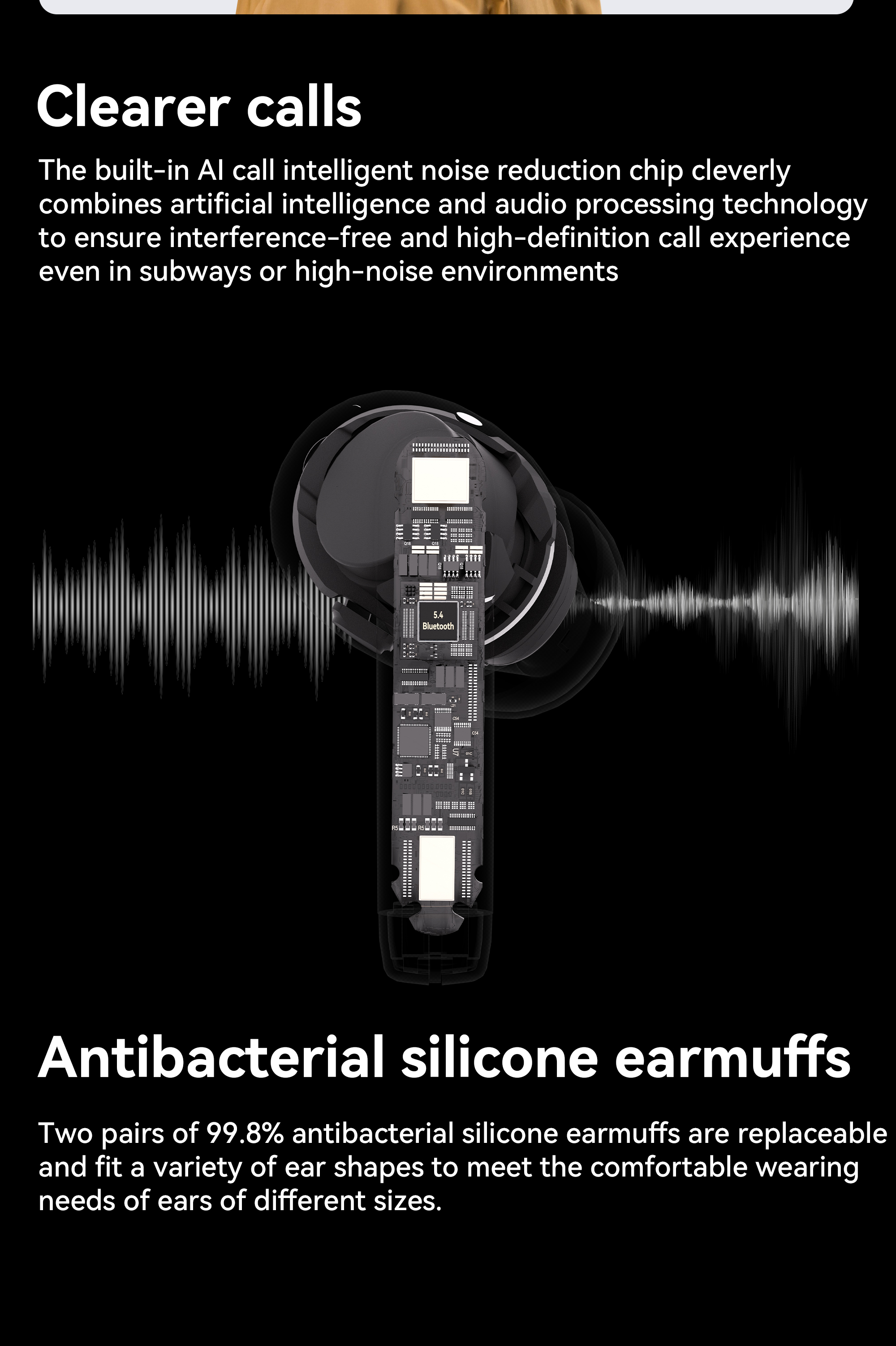 Amgrass Spirit Pro Bluetooth Earbuds Wireless Earbud Noise Reduction ...