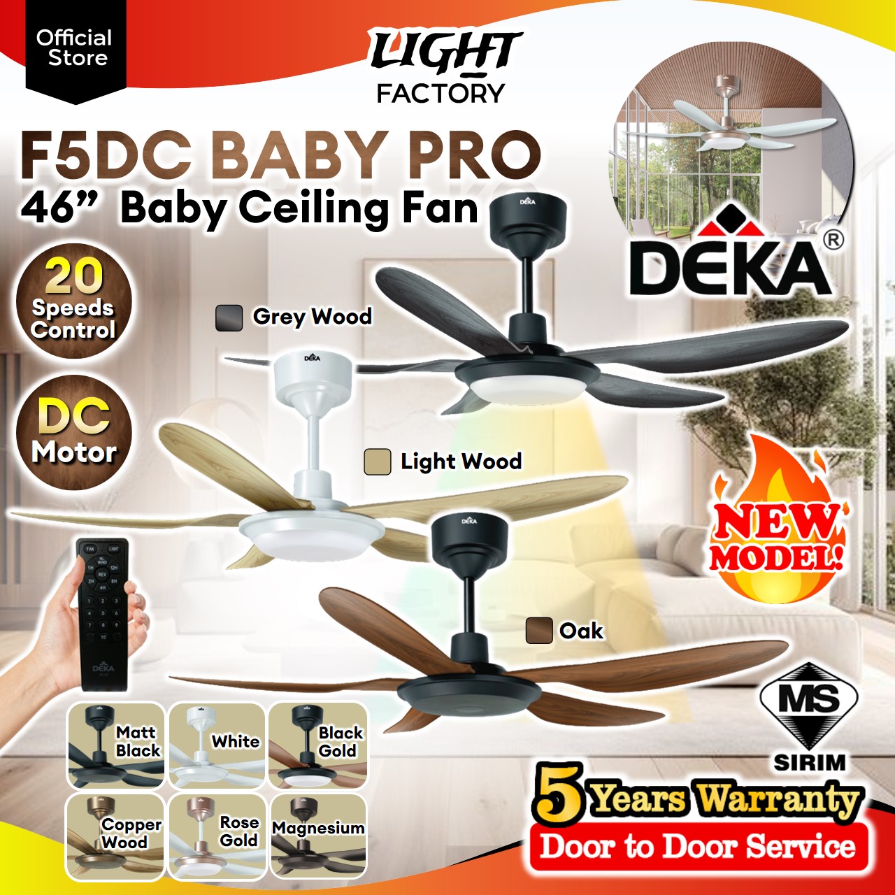 🔥HOT🔥DEKA F5DC BABY PRO 46" | FANZO TURBO 42" | ECO-542 42" 5 Blades ...
