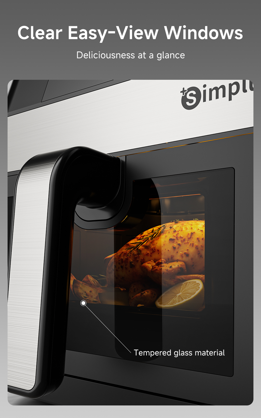 Simplus Air Fryer 2800W Dual Baskets 10L Ultra Large Capacity LCD Screen 11 Preset Programs ...