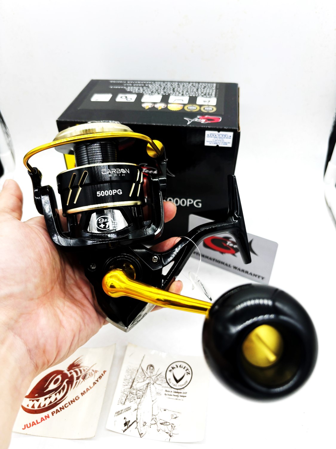 GTECH CARBON SPIN SW Spinning Laut Metal Body FISHING REEL Japan Power ...