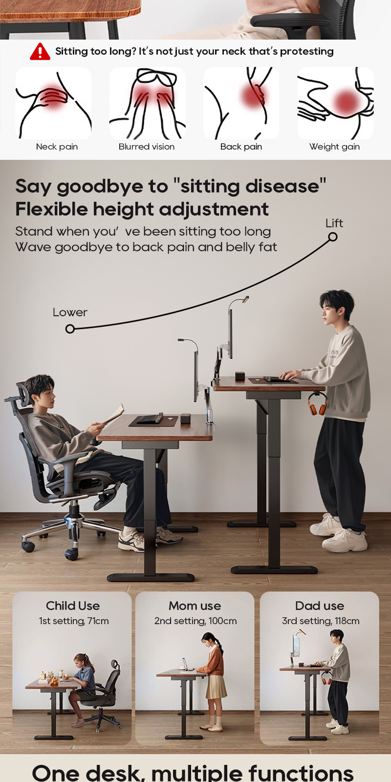 Xpanse Electric Meja Belajar Office Table Gaming Computer Study Table ...