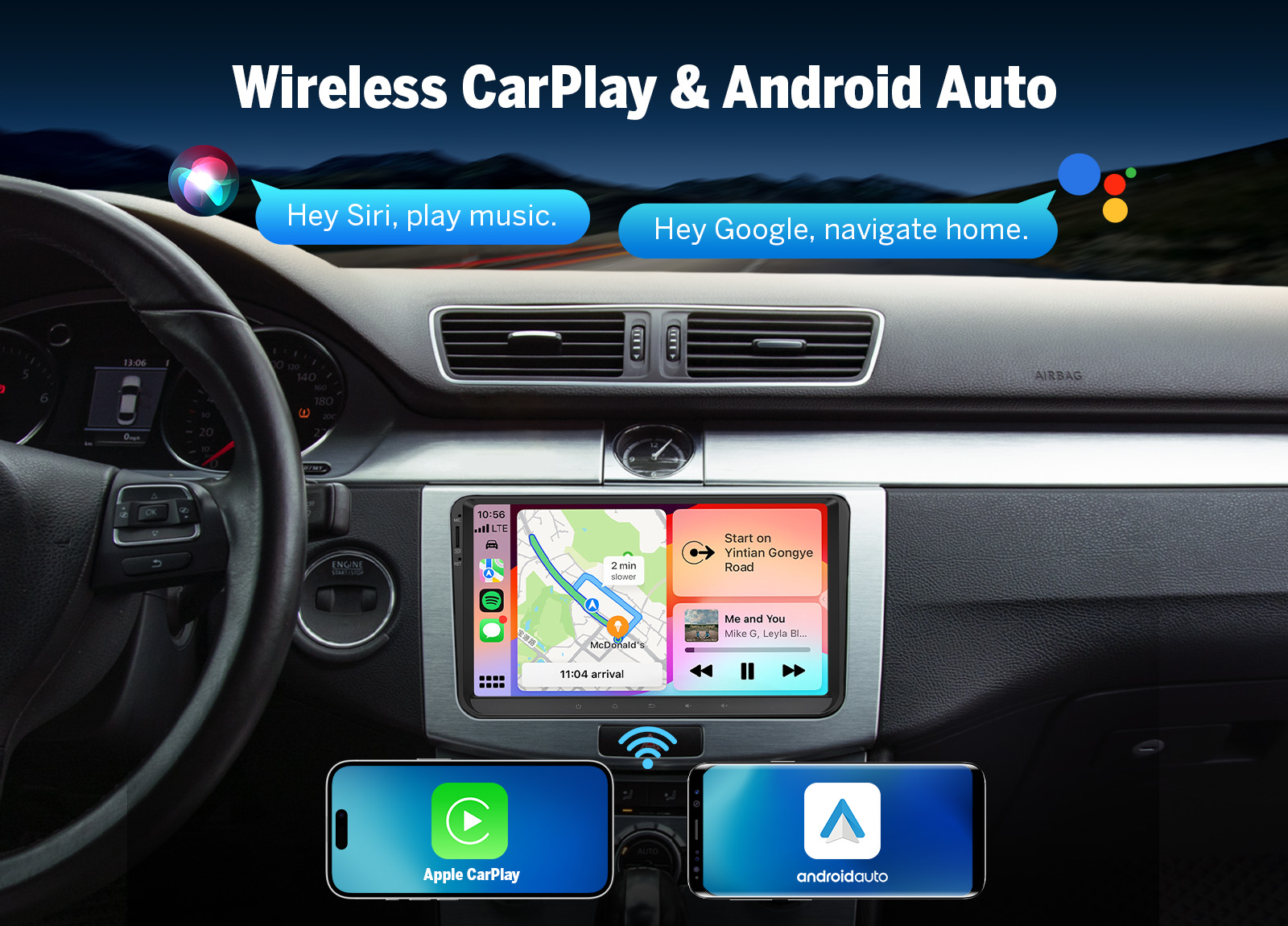 Eonon Volkswagen VW Android 13 Android Player 6+64G Apple CarPlay ...