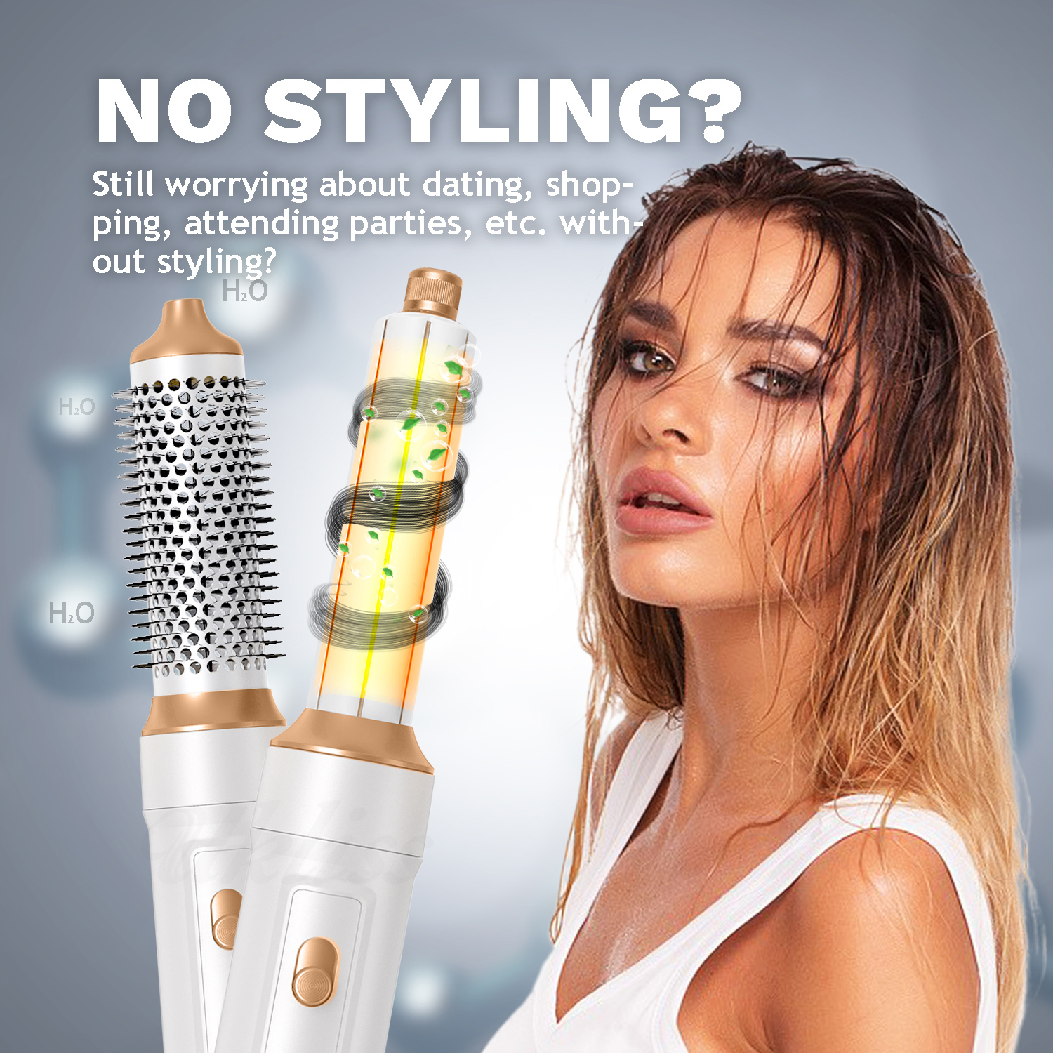 UKLISS 5-IN-1 hair curler,gaabor hair dryer Airspeed Hair Dryer Brush ...