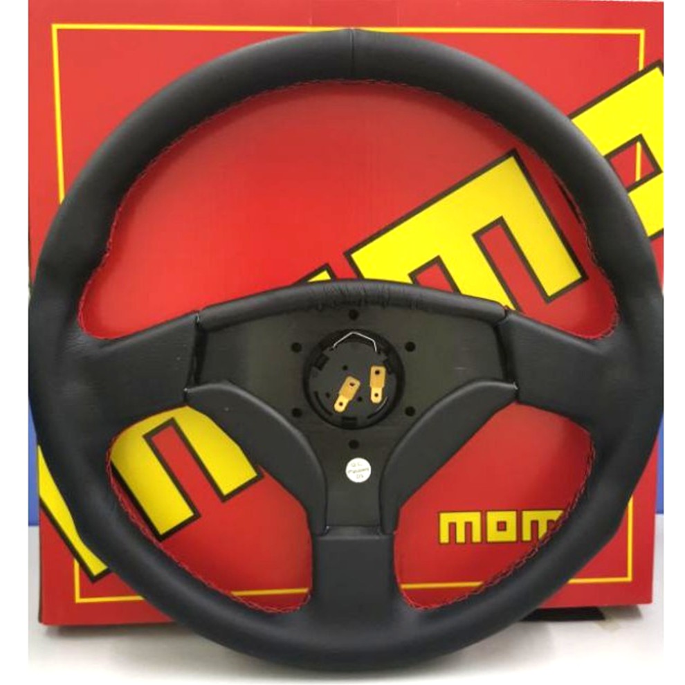 MOMO Evo 3 14 inch PU / ZP Sport Racing Steering Wheel Car Universal ...