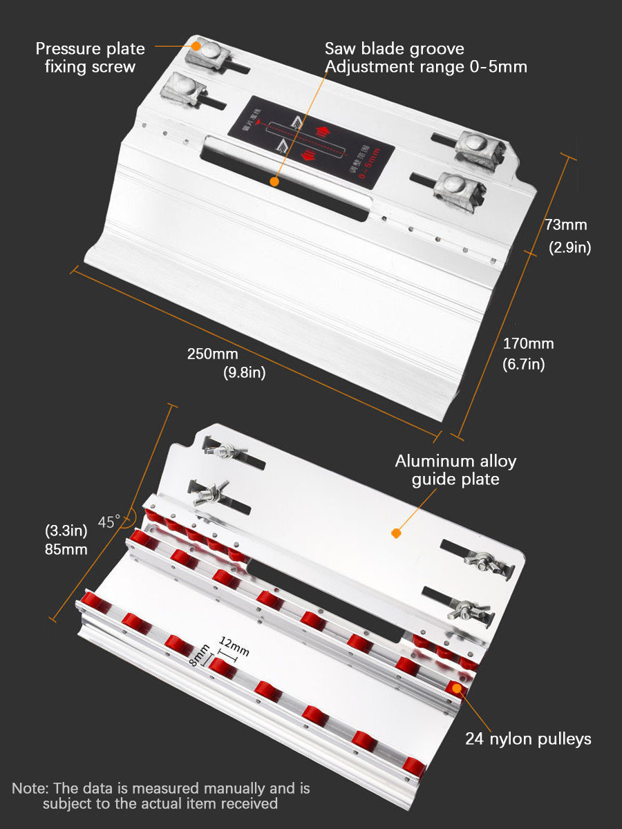 45 Degree Tile Marble Cutter Guide Rail Chamfering Plate Chamfer Frame ...
