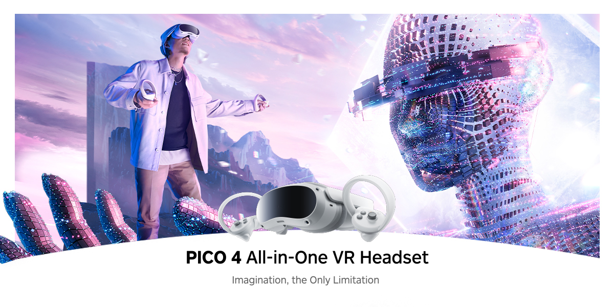 PICO 4 All-in-One VR Headset Virtual Reality Phoenix - (Snapdragon XR2 Gen 1, Refresh rate 90 Hz ...