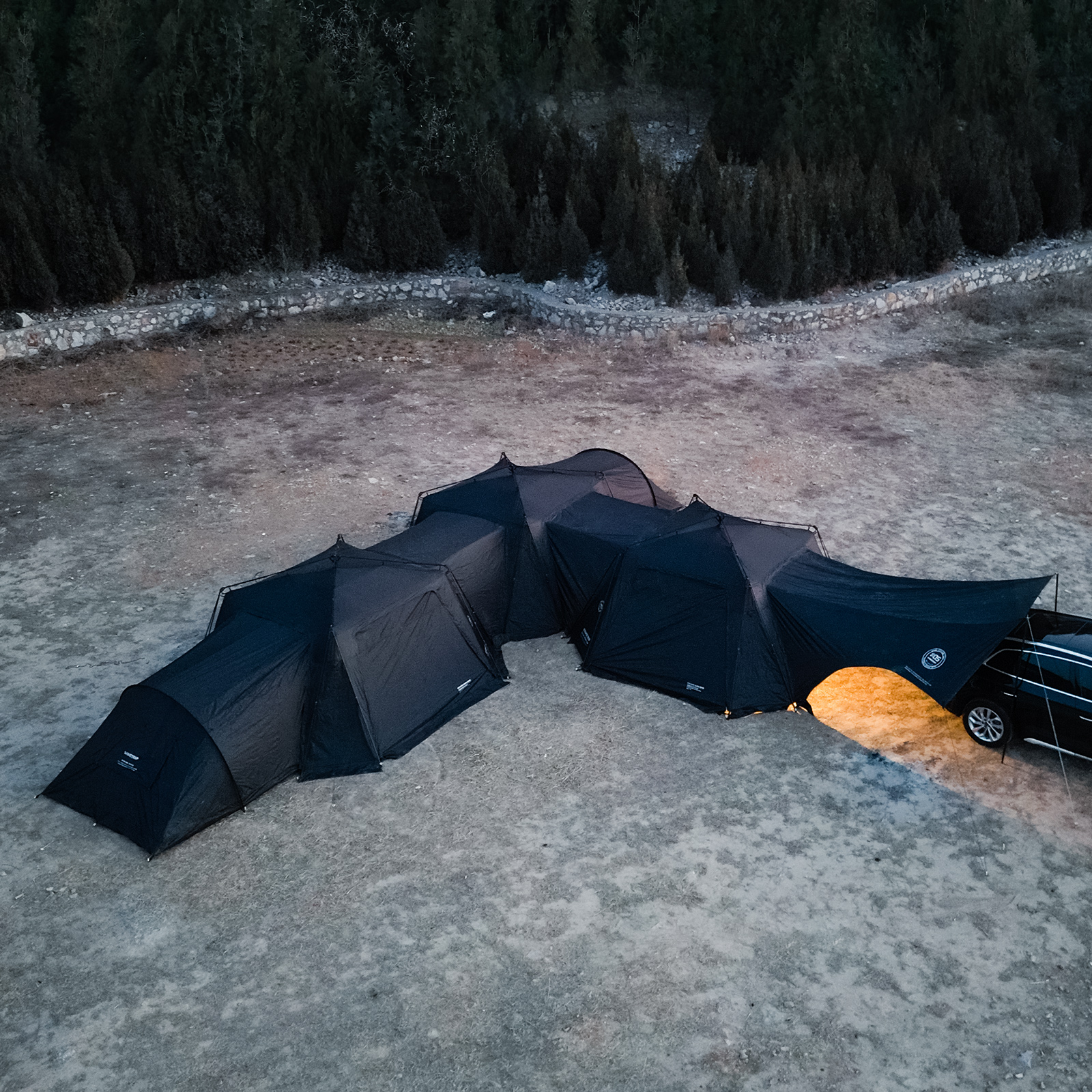 Shinetrip Auto Dome Shelter Tarp PU2000 Silver Coated Black Green Khaki ...