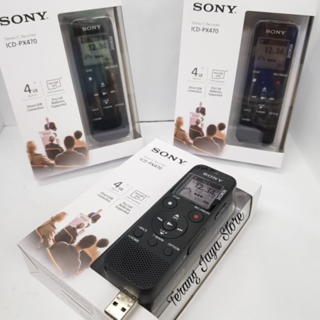 Sony PX470 Digital Voice Recorder | 4GB Built-in | Expandable Memory ...
