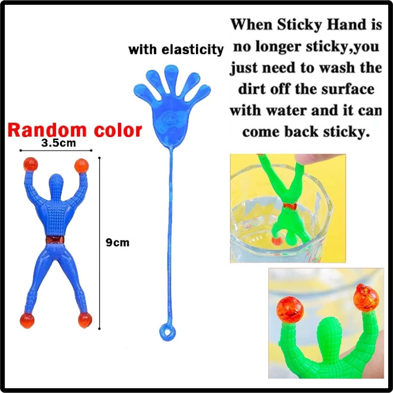 Kids Elastic Climbing Spider Man Fun Sticky Stretchy Toy Wall for Kids ...
