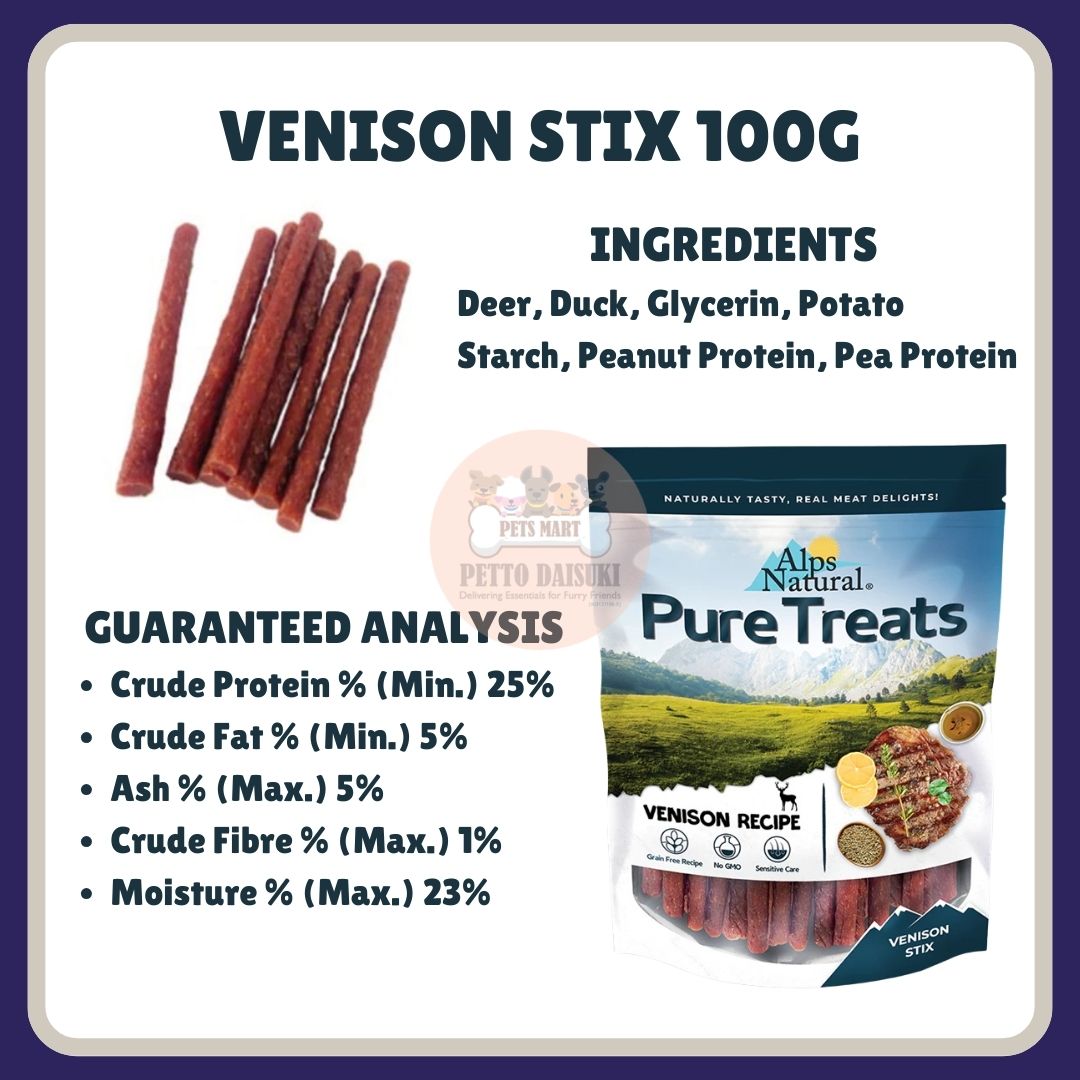 ALPS NATURAL Venison Boxing / Chip / Dice / Stix / Sushi / Slice Recipe ...