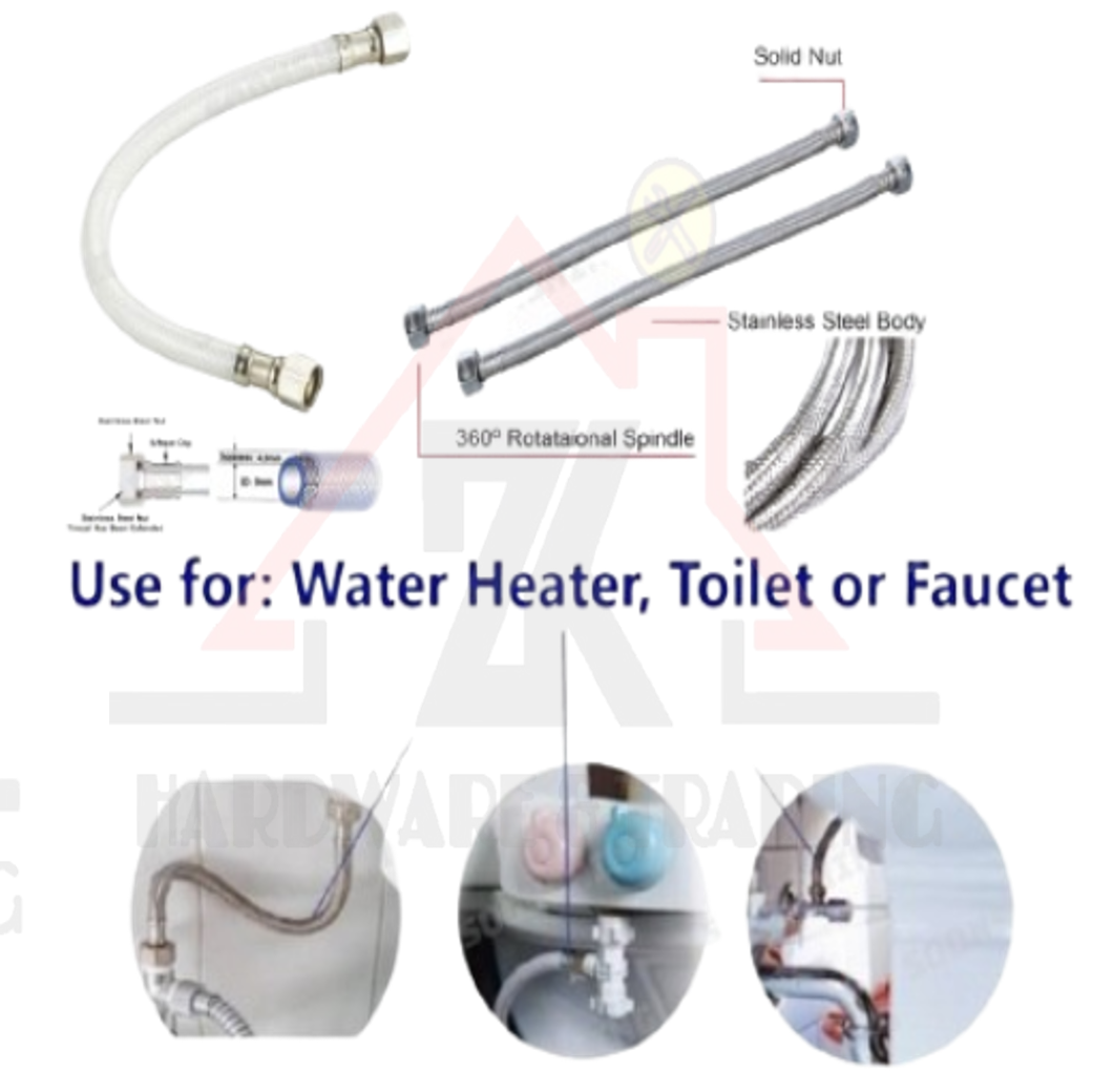 Paip Lembut Bawah Sinki Paip Jamban PVC Reinforced Flexible Hose Pipe ...