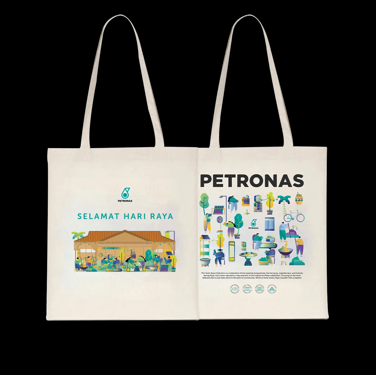 PETRONAS Raya 2025 Tote Bag - White | Shopee Malaysia
