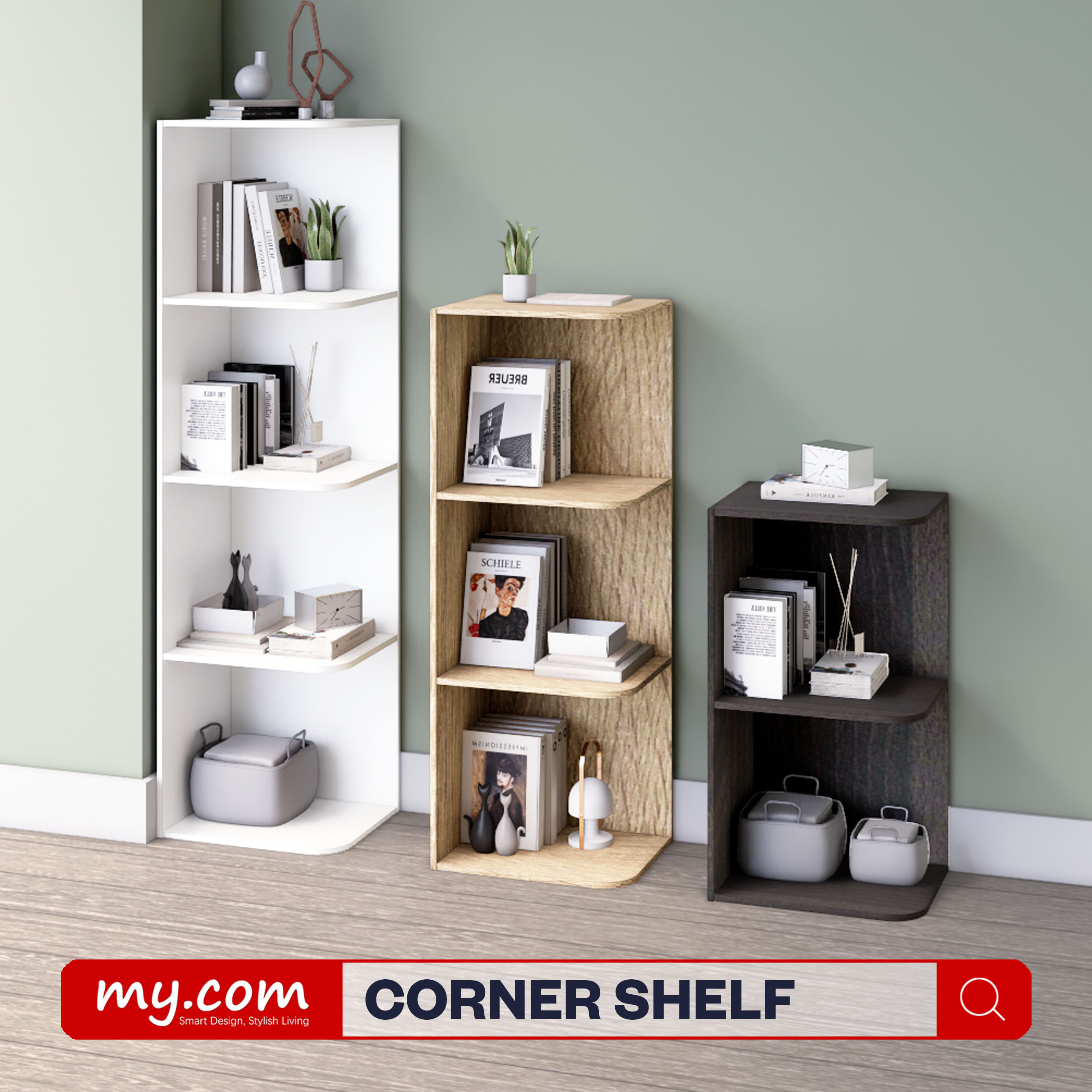 Rak Sudut 2 Tingkat 2 Tier Corner Bookshelf Large Wide Rack Sudut Study Room Decoration ...